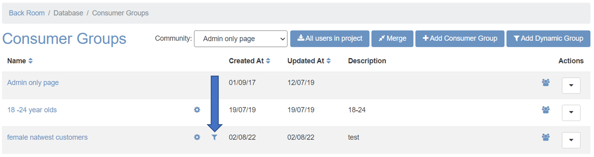 How to create dynamic groups