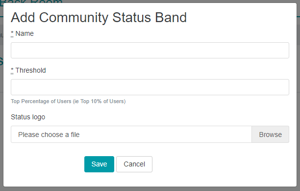 What are community status bands?