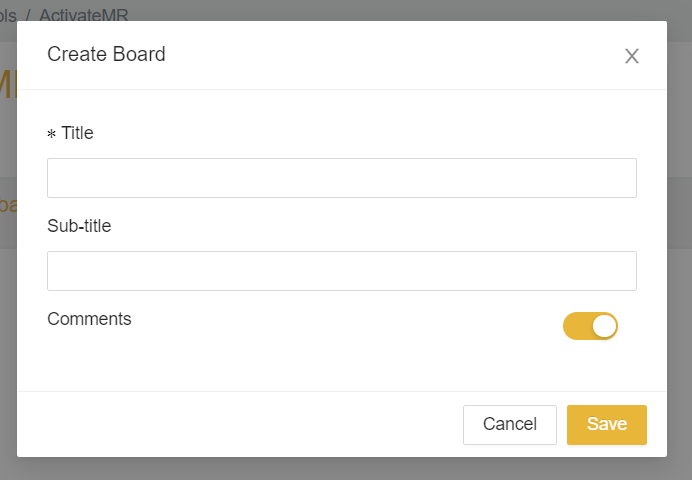How to Create an ActivateMR Board